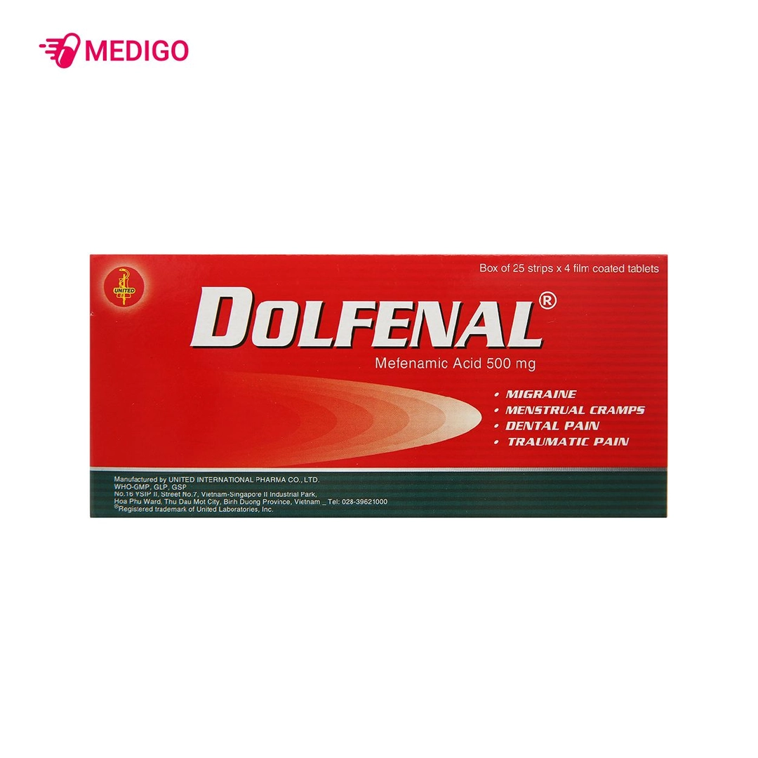 Thuốc giảm đau kháng viêm Dolfenal hộp 100 viên