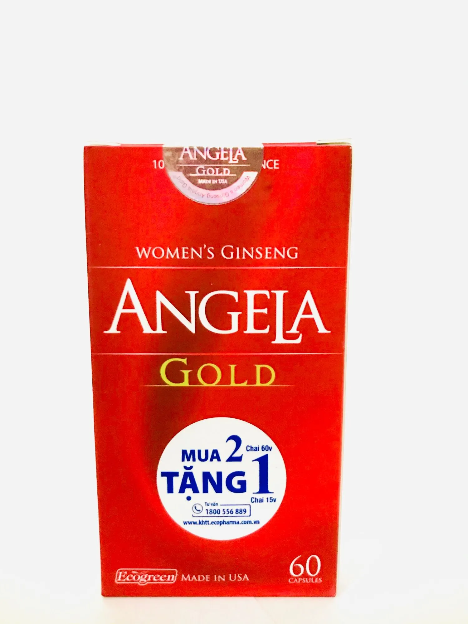 Viên uống cân bằng nội tiết tố nữ, giúp đẹp da Sâm Angela Gold hộp 1 lọ ...
