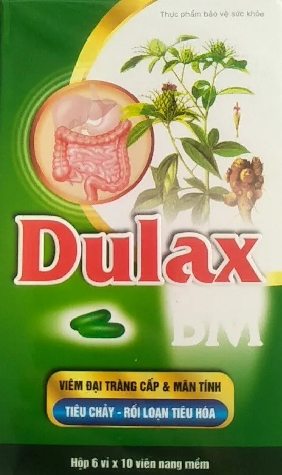 Hỗ trợ viêm đại tràng cấp & mãn tính Dulax BM hộp 6 vỉ x 10 viên