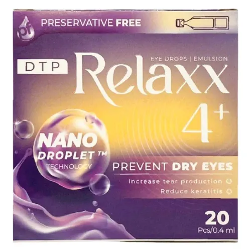 Nhũ tương nhỏ mắt DTP Relaxx 4+ hộp 20 ống x 0.4ml
