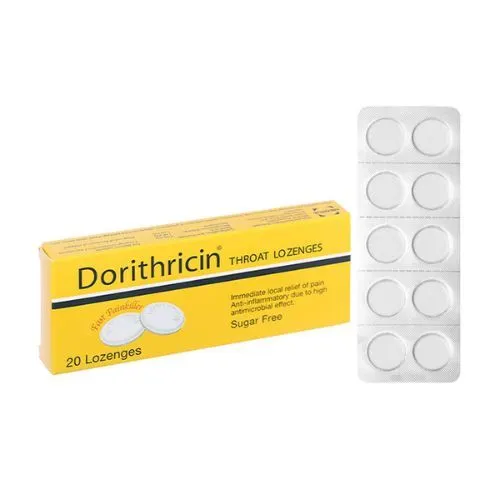 Viên ngậm trị đau họng Dorithricin Throat Lozenges hộp 20 viên
