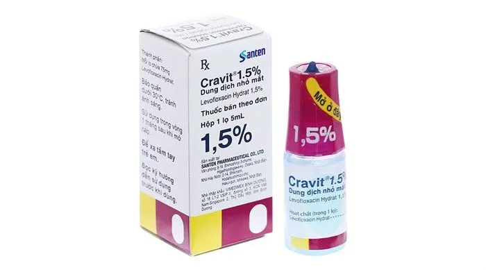 Thuốc nhỏ mắt Cravit 1.5% chai 5ml
