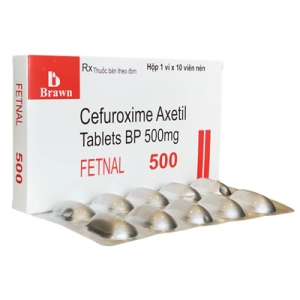 Thuốc kháng sinh FETNAL Cefuroxime Axetil Tablets BP 500mg Brawn hộp 10 ...