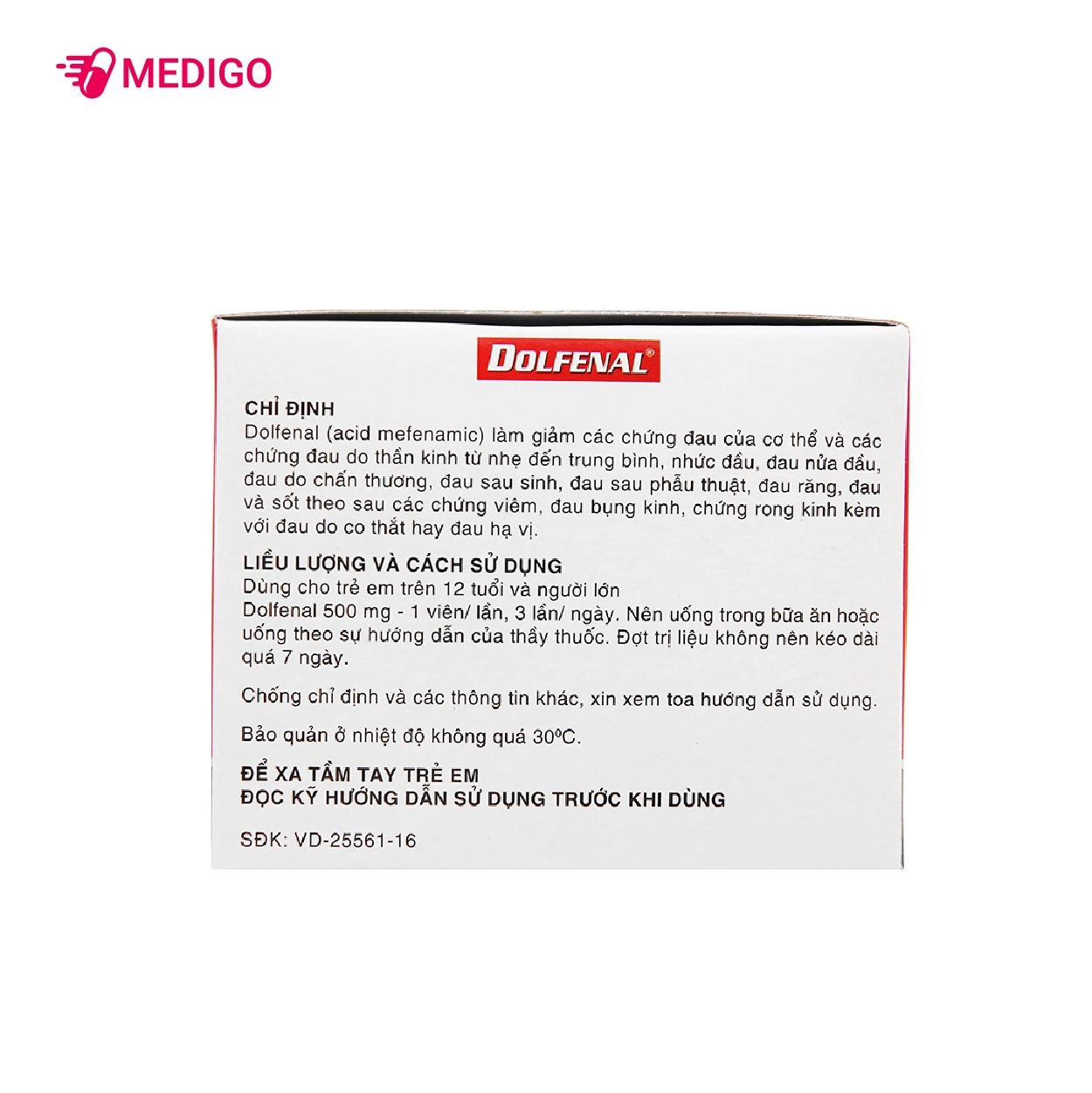 Thuốc giảm đau kháng viêm Dolfenal hộp 100 viên