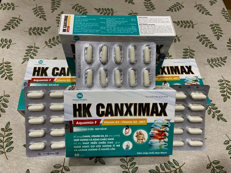 Bổ sung canxi và vitamin D3, K2 cho cơ thể HK CANXIMAX hộp 3 vỉ x 10 viên