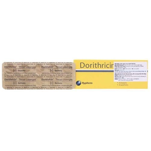 Viên ngậm trị đau họng Dorithricin Throat Lozenges hộp 20 viên