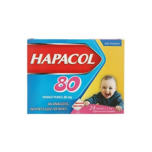 Thuốc giảm đau hạ sốt Hapacol 80 hộp 24 gói