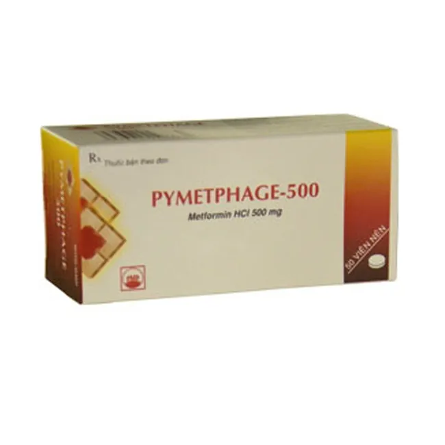 Thuốc trị tiểu đường Pymetphage 500 hộp 50 viên