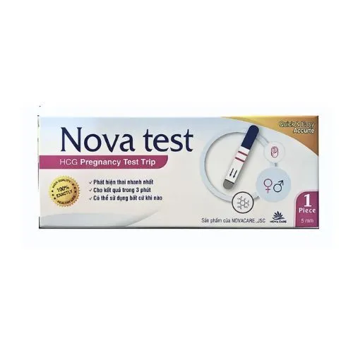Que thử thai Nova test Hcg Pregnancy Test Trip hộp 1 cái