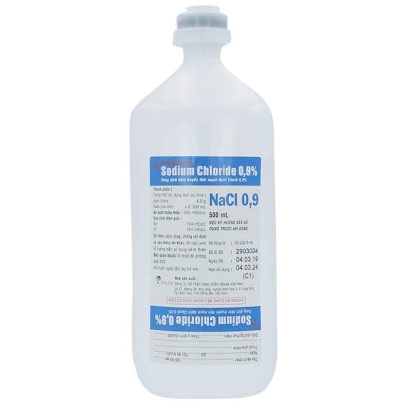 Dịch truyền Sodium Chloride 0.9% Mekophar chai 500ml